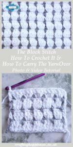 Crochet Block Stitch Tutorial - Crafting Happiness