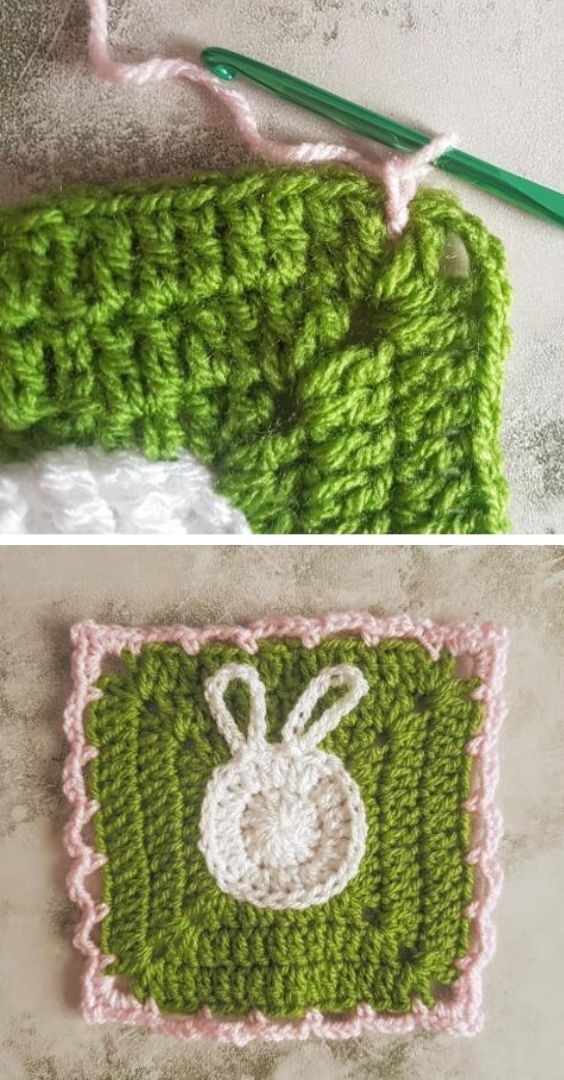 Free Crochet Bunny Granny Square Pattern - Crafting Happiness