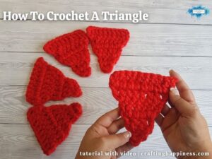 How To Crochet A Triangle Using Any Stitch - Crafting Happiness