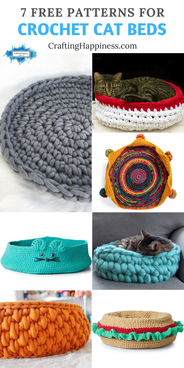 7 Free Cozy Cat Bed Crochet Patterns - Crafting Happiness