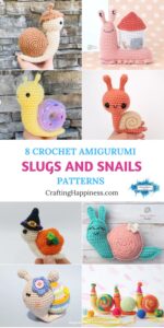 8 Crochet Amigurumi Slugs and Snails Patterns - Crafting Happiness
