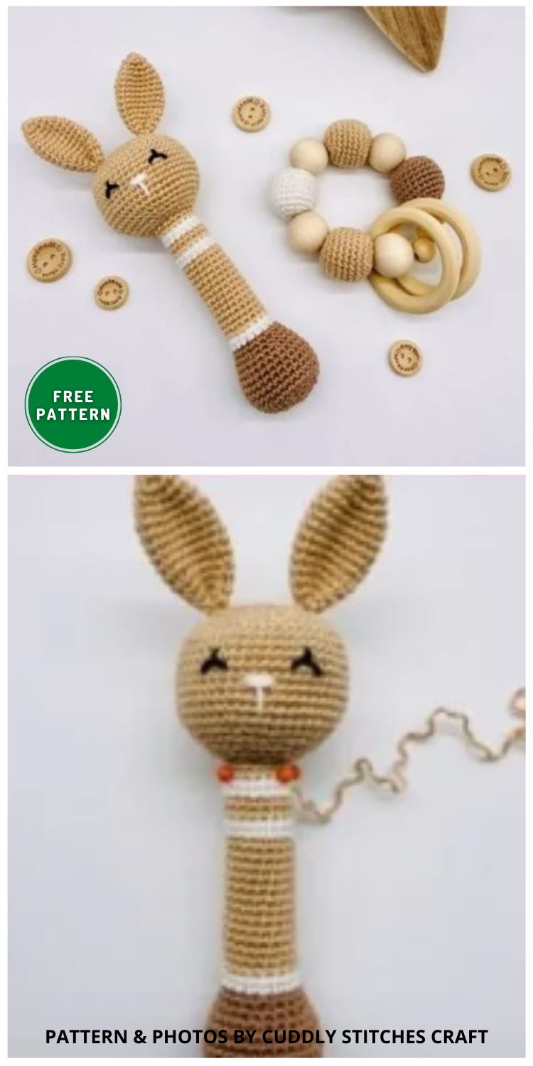 7 Free Crochet Animal Rattle Patterns For Babies - Crafting Happiness