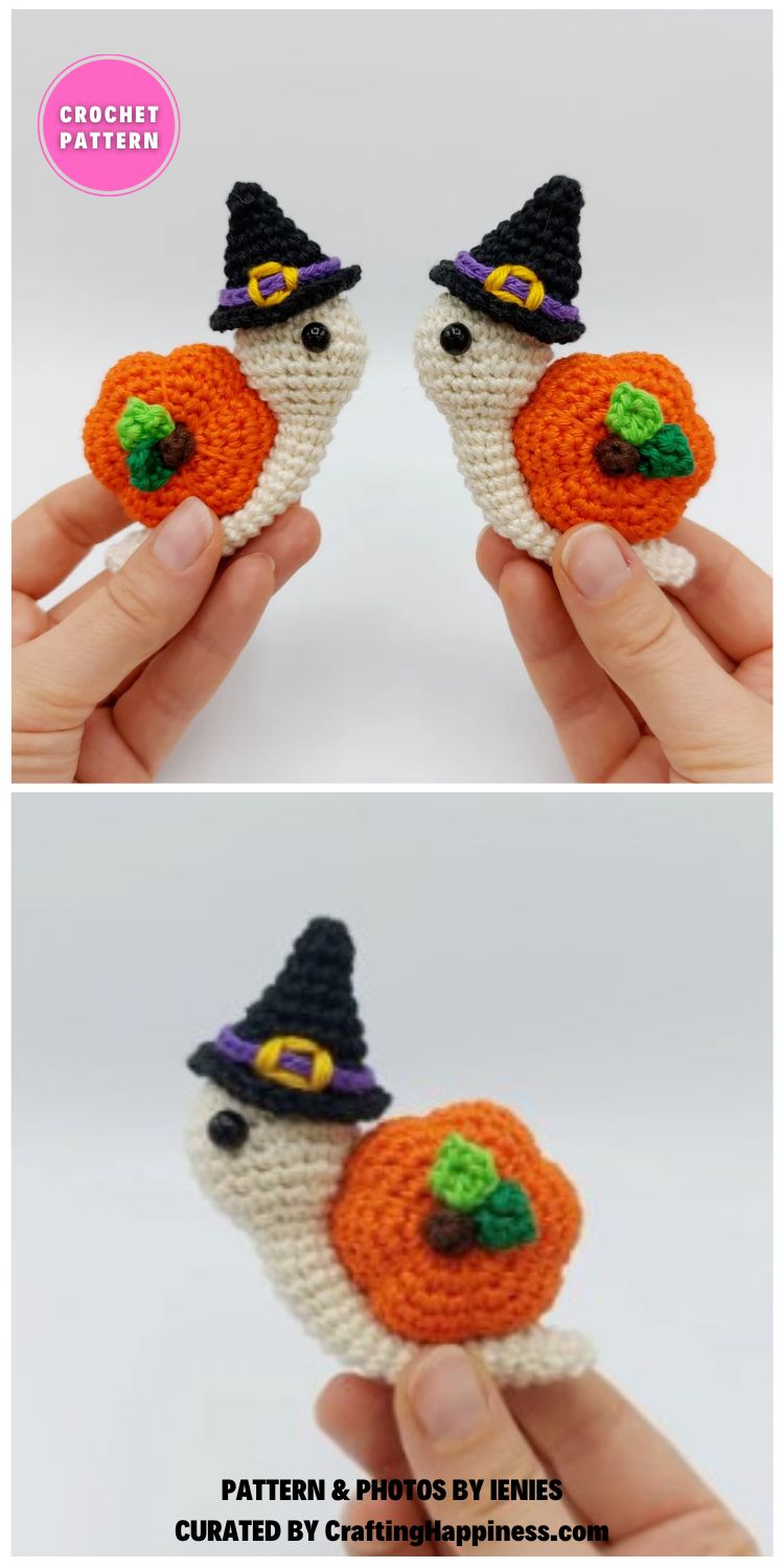8 Crochet Amigurumi Slugs and Snails Patterns - Crafting Happiness