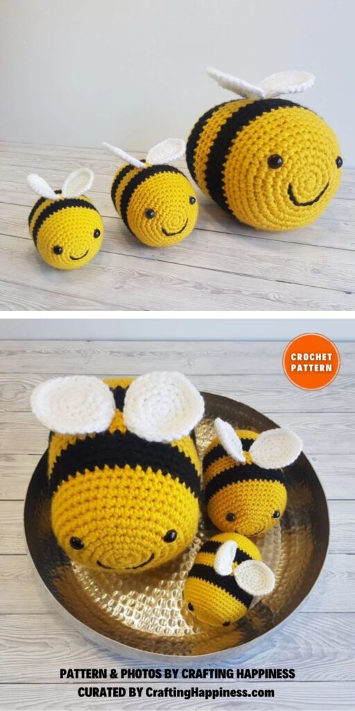 9 Crochet Amigurumi Bee Toy Patterns For Babies - Crafting Happiness