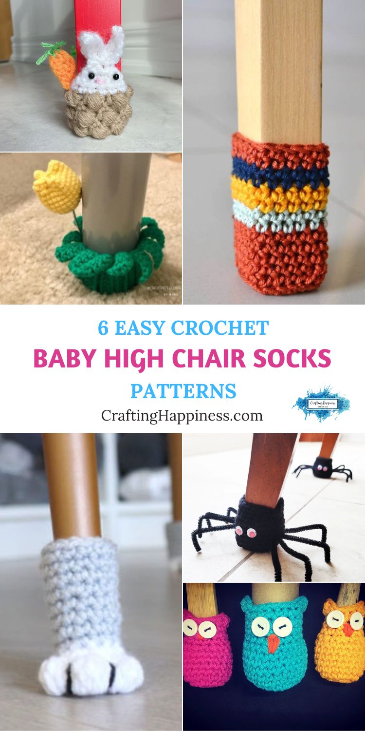 6 Easy Crochet Baby High Chair Socks Patterns - Crafting Happiness