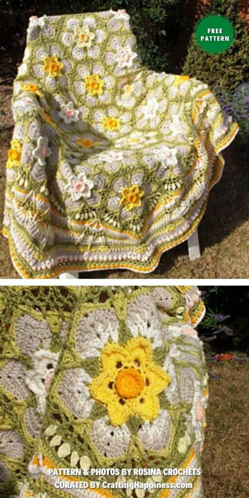 8 Beautiful Crochet Daffodil Patterns For Spring - Crafting Happiness