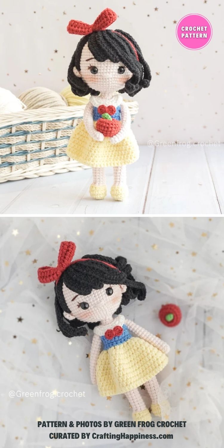 7 Crochet Amigurumi Disney Doll Patterns - Crafting Happiness