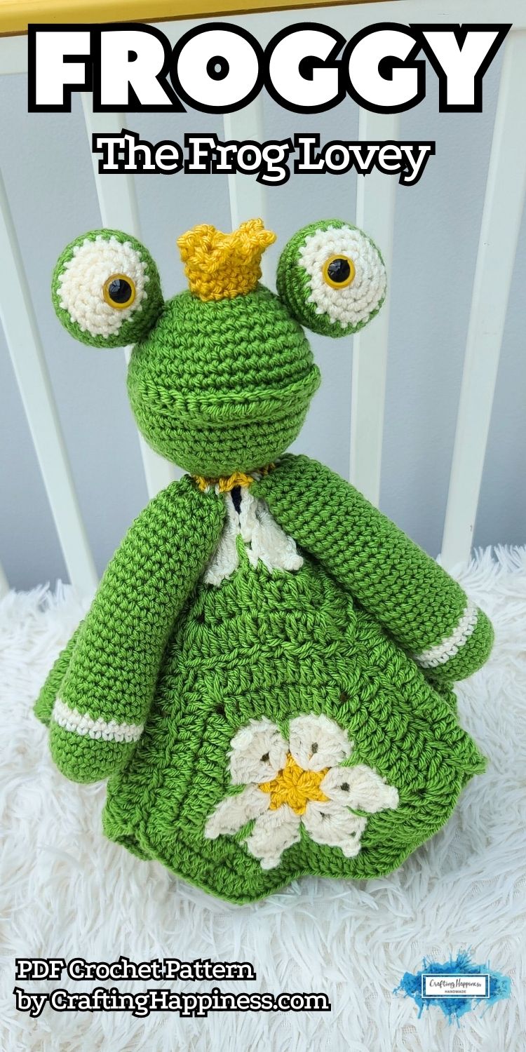Froggy The Frog Lovey Crochet Pattern - Crafting Happiness