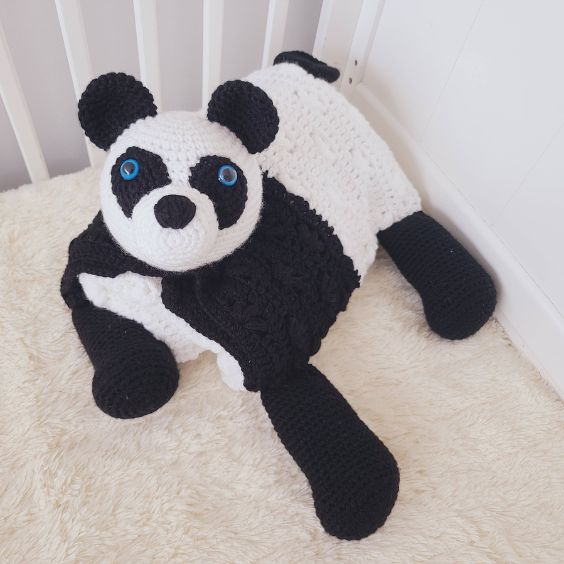 Crochet 3in1 Jungle Panda Baby Blanket - Crafting Happiness