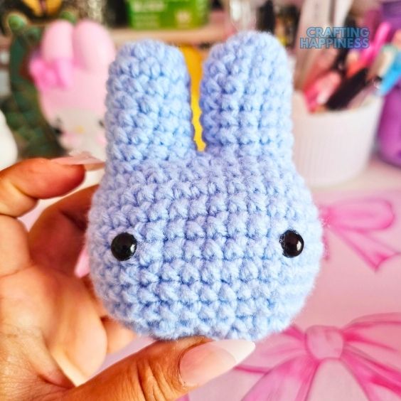 Free Amigurumi Bunny Head (No Sew) - Crafting Happiness