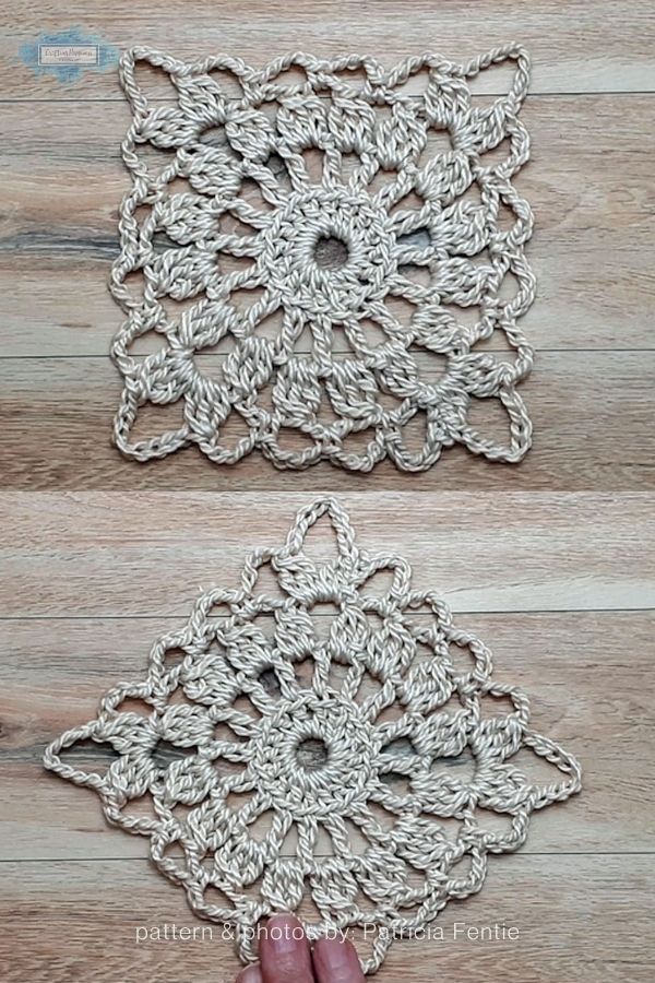 15 Free Lacy Crochet Square Patterns - Crafting Happiness